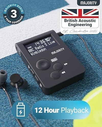 Pocket Portable DAB Radio | Personal FM with Sports Clip and Small ...