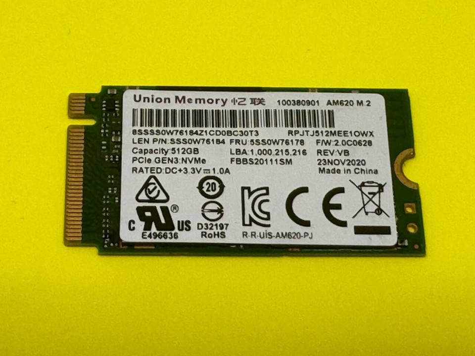 Lenovo SSD Idea pad 3 5 17IIL05 Umis AM620 512GB m.2 2242 5SS1B60640 ...