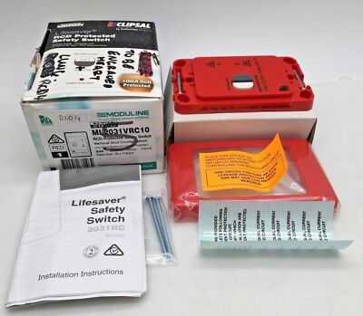Clipsal ML2031VRC10 RED 'RCD 4' Protected Safety Switch 2 Pole 20A 10mA ...