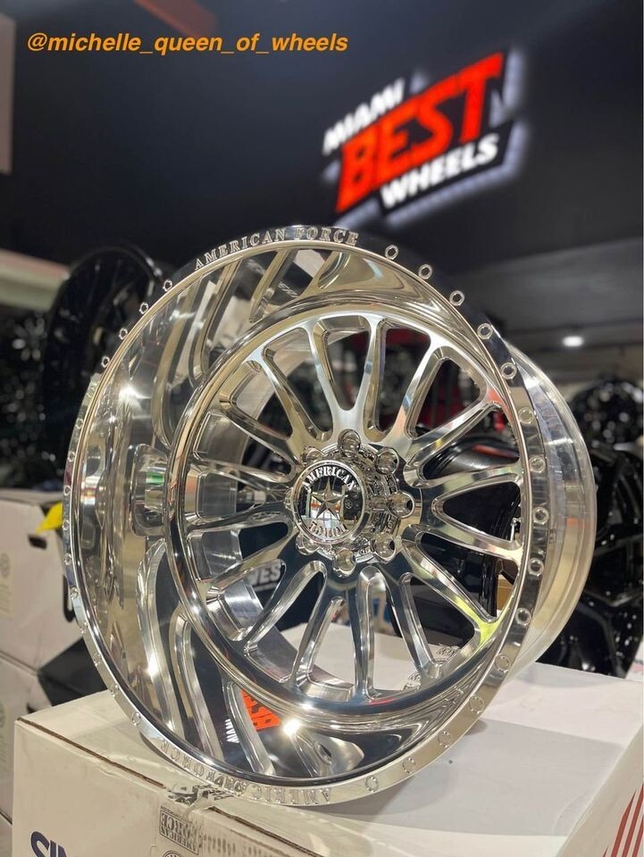 4 NEW 24x12 AMERICAN FORCE NEMESIS WITH 35125024 MT TIRES 8X170 FORD ...