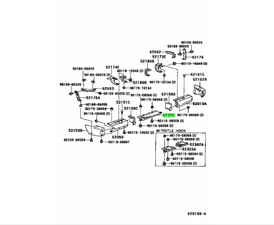 TOYOTA Genuine Step ASSY Rear Bumper LAND CRUISER New 52351-60070 | eBay