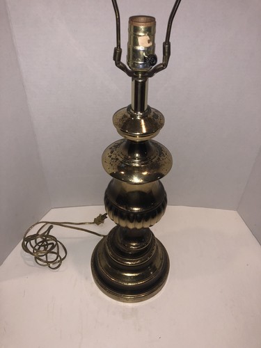 Leviton Aged Vintage Brass Lamp Working Tested | eBay