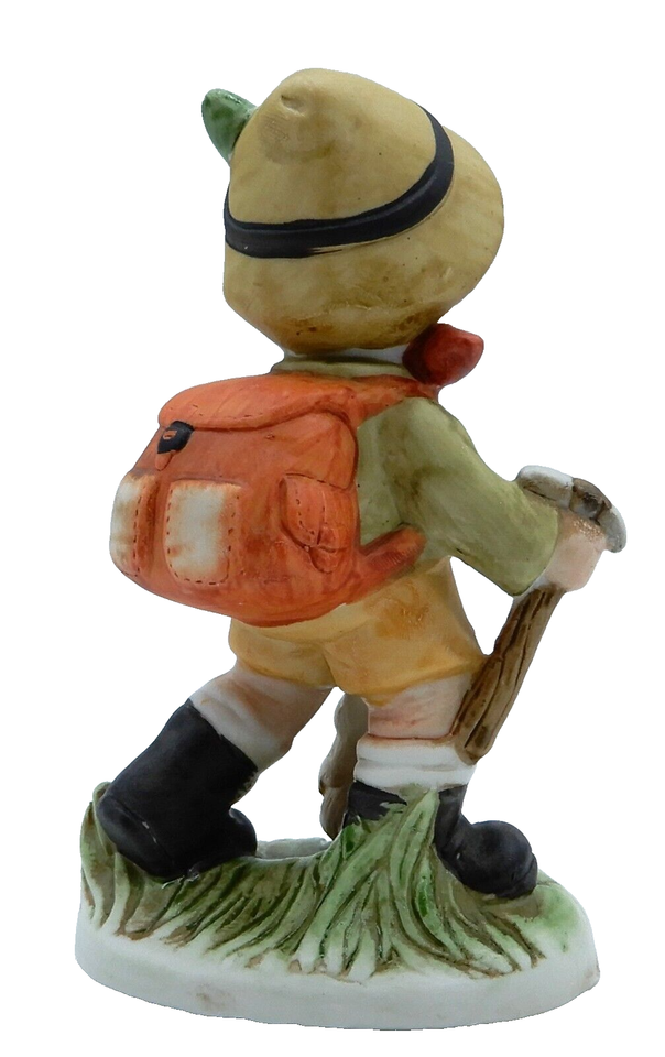 Vintage Napcoware Hiking Boy With Bunny Rabbit Figurine | eBay