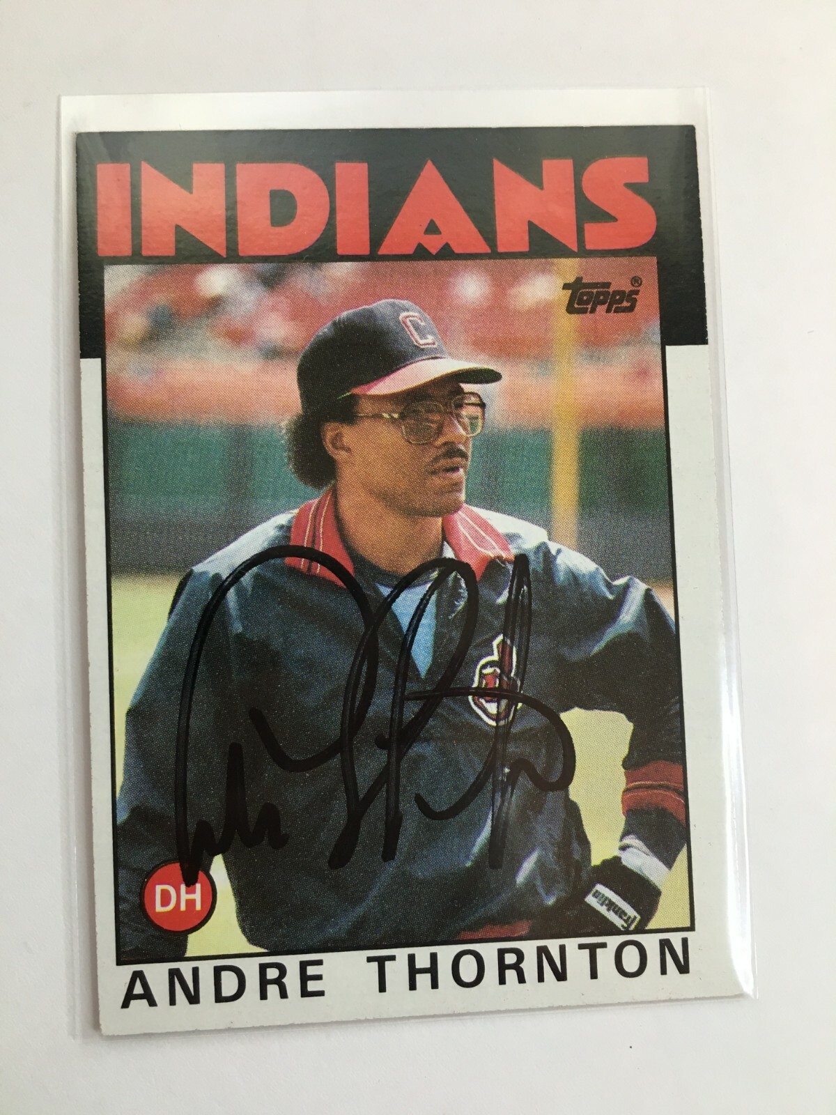 F66325 In Person Auto/Signed Baseball Card ANDRE THORNTON INDIANS | eBay