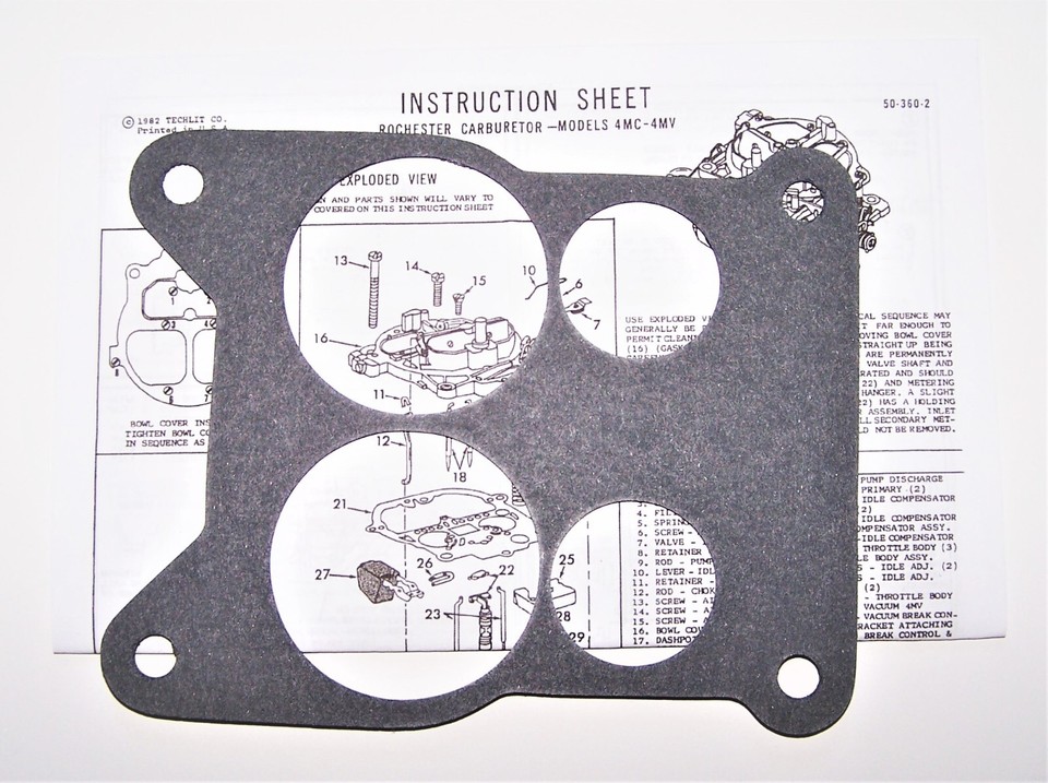Rochester Quadrajet Carburetor Rebuild Kit 66 -70 Buick 400" 425" 430 ...
