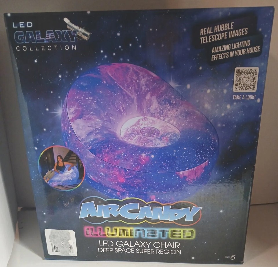AirCandy Illuminated Color Changing LED Inflatable Galaxy Chair with ...