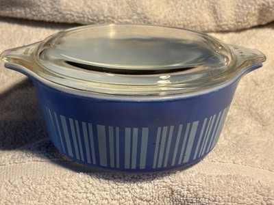 Vintage Pyrex 472 Bar Code Covered Casserole As Found | eBay