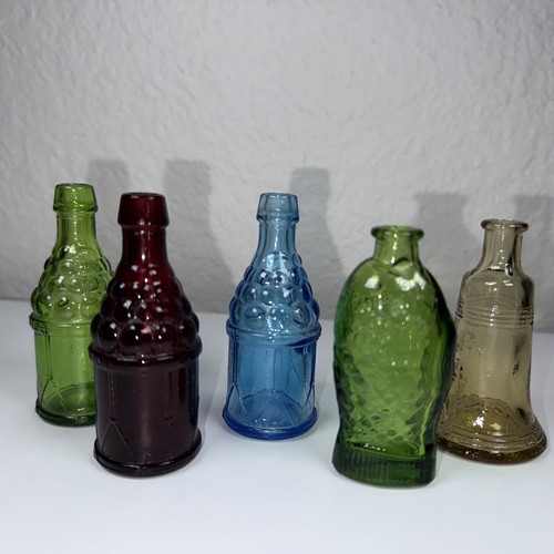 Lot Of 5 VINTAGE MINIATURE Wheaton Bitters Bottles 3" tall | eBay
