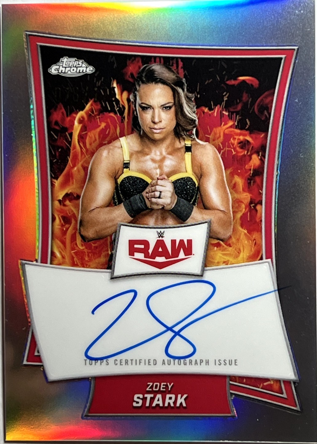 2025 Topps Chrome WWE - Red Brand Autographs Zoey Stark #RBA-ZOE ...