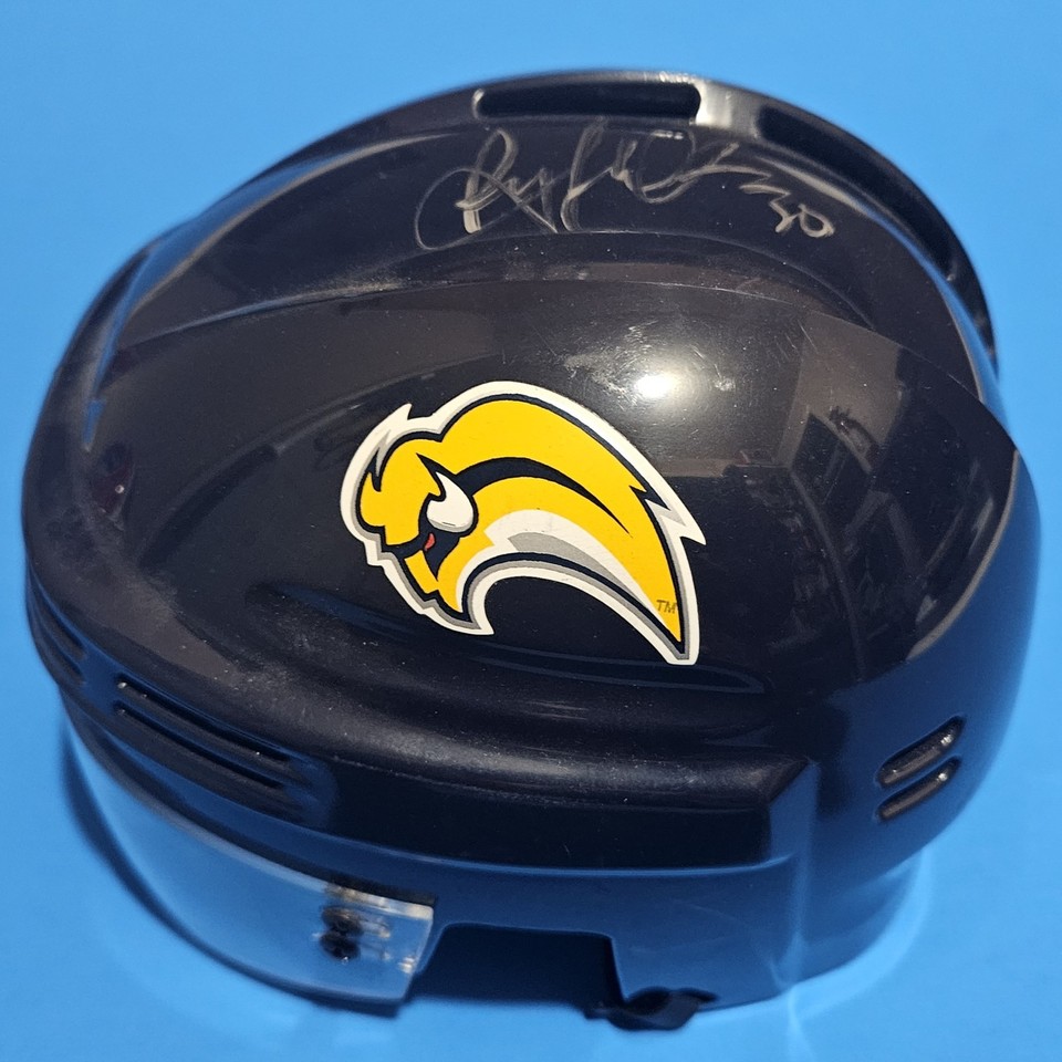 Buffalo Sabres Signed Mini Helmet Ryan Miller #30 Slug Logo | eBay