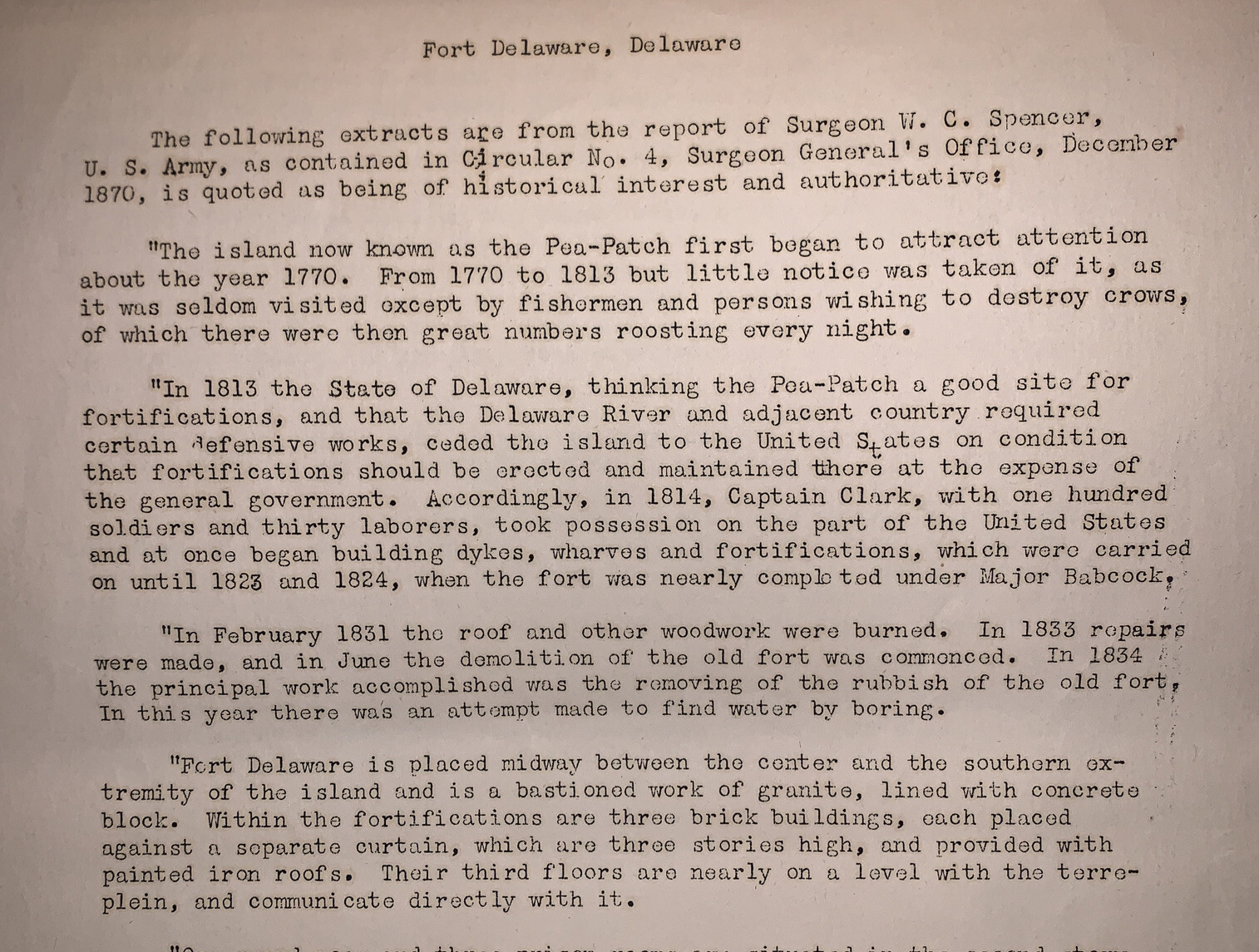 EARLY 1900's, HISTORY OF FORT DELAWARE, DELAWARE, DE, FORT DU PONT ...