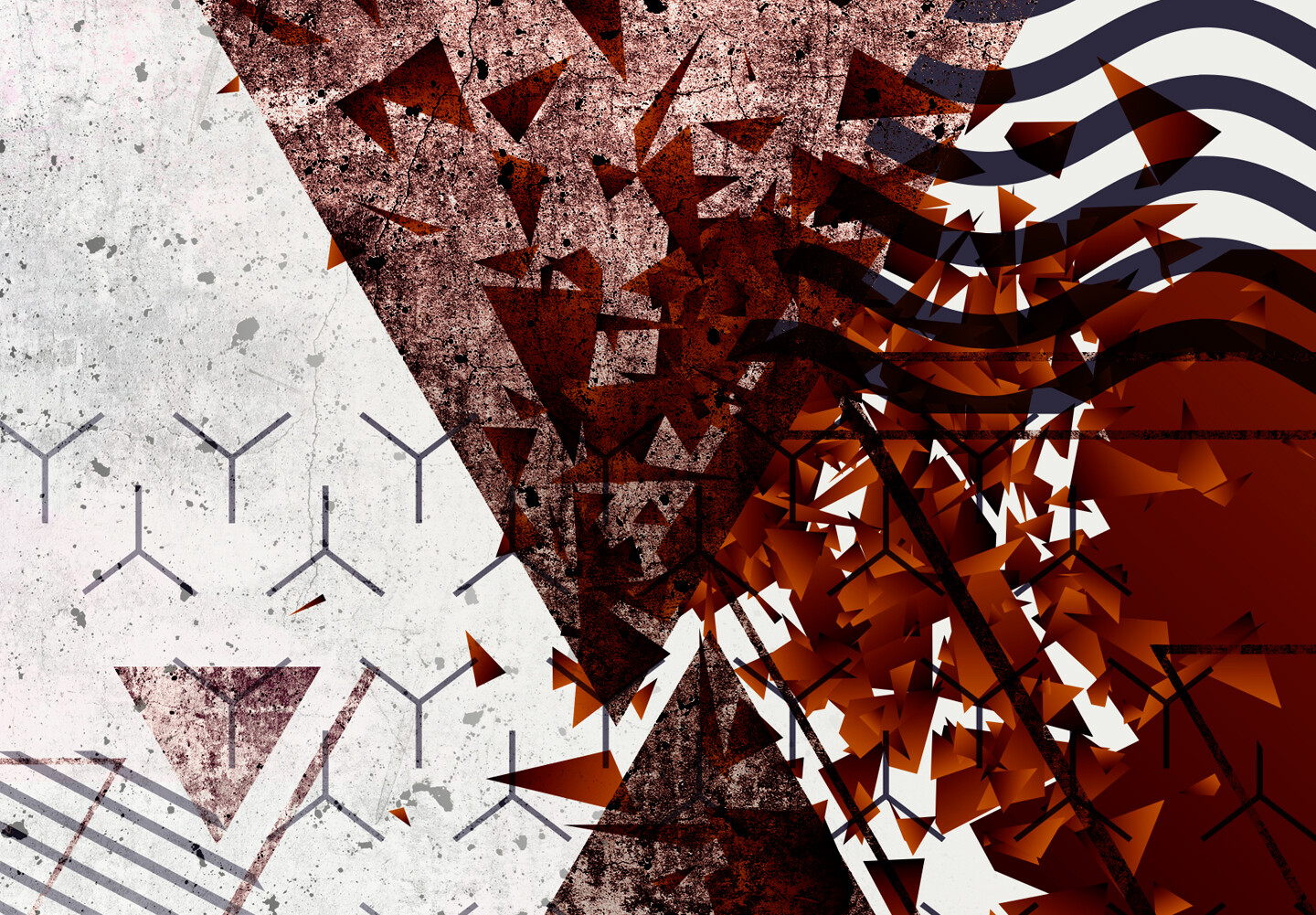 ABSTRACT TRIANGLE Canvas Print Framed Wall Art Picture Photo Image f-A ...