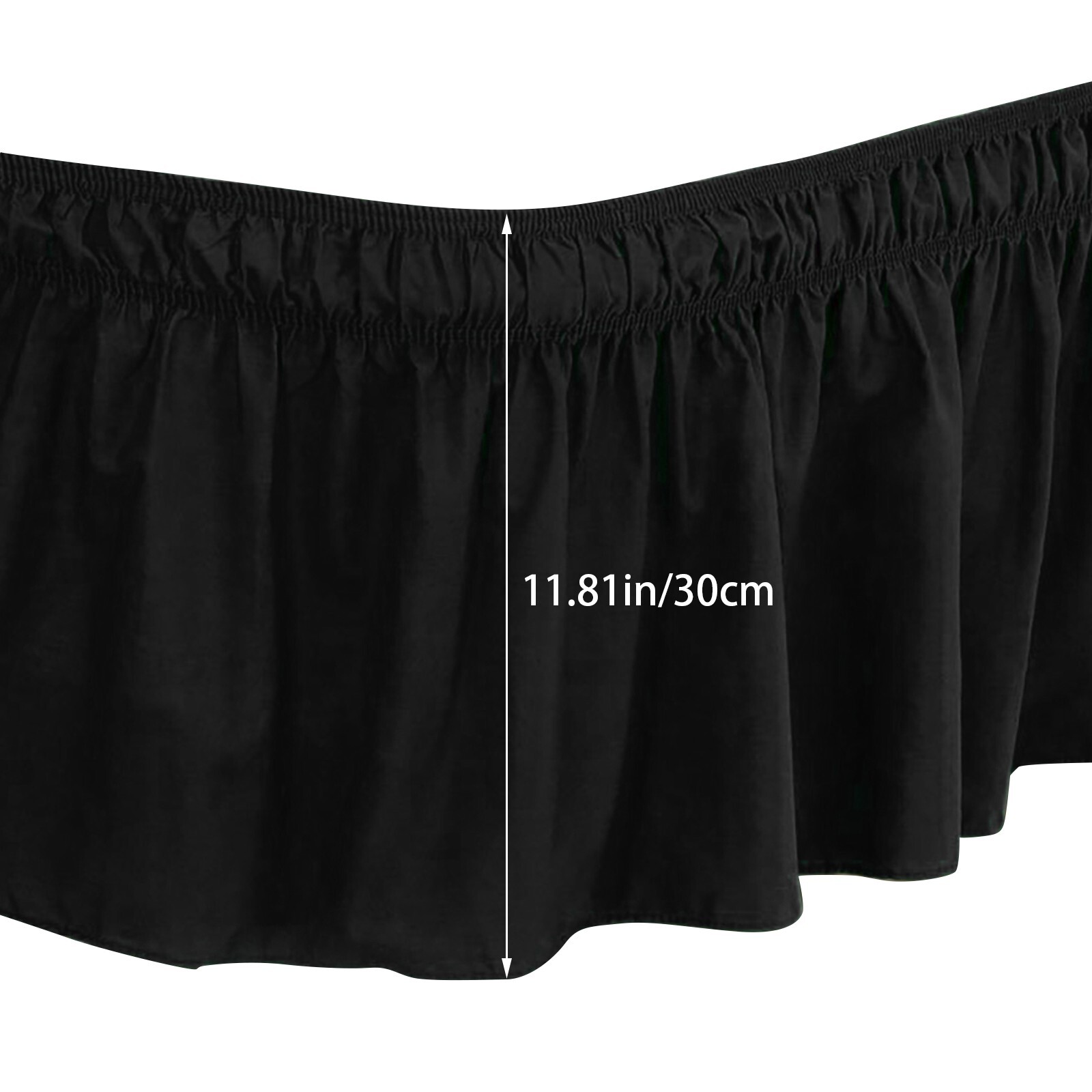 AU Solid Color Bedding Elastic Bed Apron Dust Proof Bedspread Non Slip ...