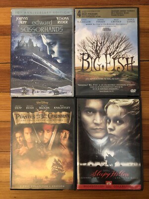 Johnny Depp Tim Burton DVDs- Edward Scissorhands Sealed, Sleep Hollow ...