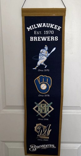 Milwaukee Brewers MLB Winning Streak Embroidered Heritage Banner! | eBay
