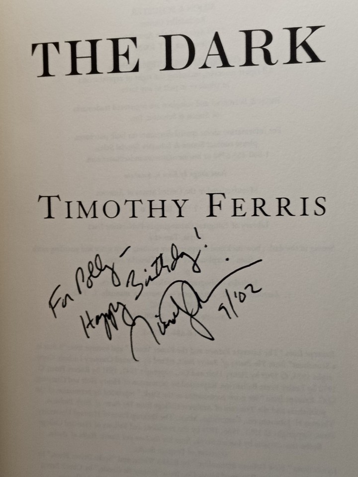Autographed - Seeing in the Dark By Timothy Ferris Astronomy Hardcover ...