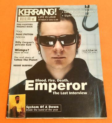 Kerrang! No.876 October 27 2001 - Emperor, Foo Fighters, System Of A ...