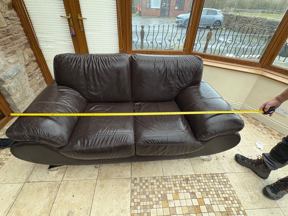 Real leather sofas 2 seater and 3 seater Italian design | eBay UK