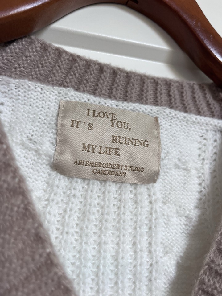 Taylor Swift themed TTPD White Cardigan Sweater size small | eBay