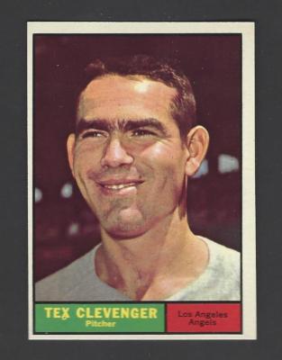 1961 Topps - #291 Tex Clevenger - Los Angeles Angels - NrMt+ | eBay