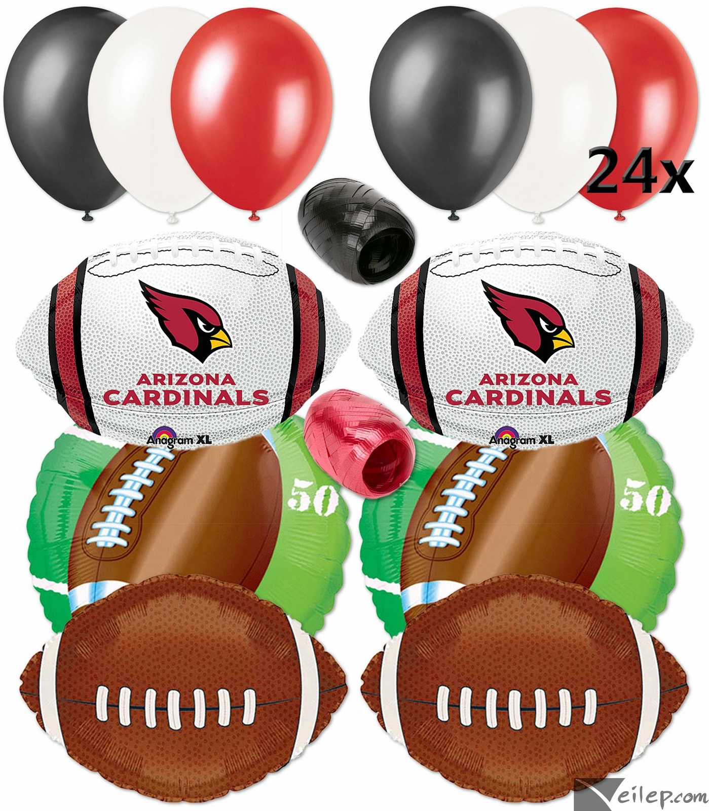 Arizona Cardinals Football Balloons Decorations Ultimate Pack 32pc 32pc ...