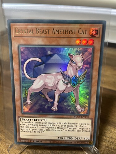Crystal Beast Amethyst Cat - BLCR-EN048 - Ultra Rare - 1st Edition ...