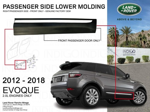 LAND ROVER LOWER MOLDING RIGHT RANGE EVOQUE 12-18 2.0L LR080341 GENUINE ...