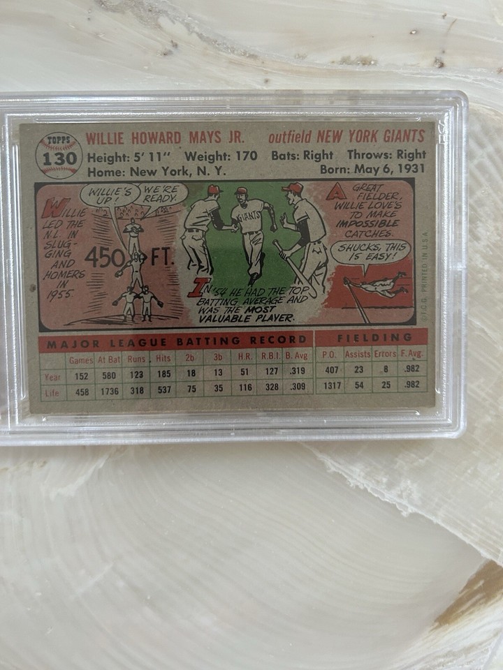 1956 Topps - Gray Back #130 Willie Mays | eBay
