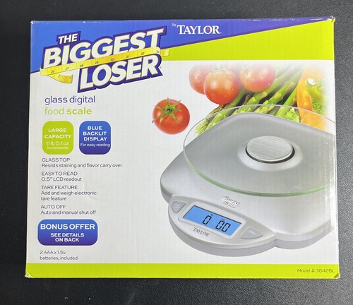 Biggest Loser 11lb Glass Digital Kitchen Scale 3842BL Taylor Made for ...