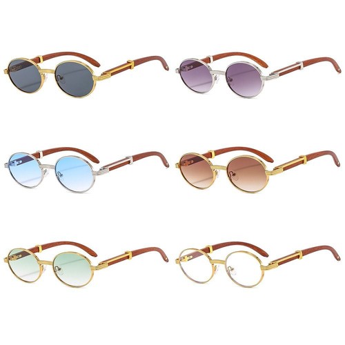 Luxury Oval Sun Glasses Small Frame UV400 Shades for Women & Men | eBay ...