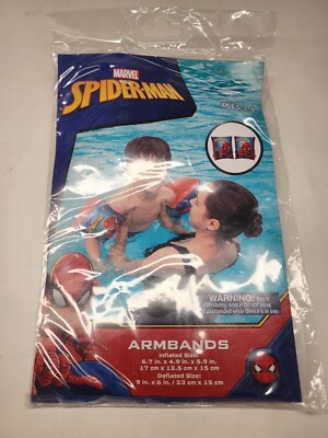 Marvel Spider-man Inflatable Arm Bands Water Pool Floaties Kids 3-6 ...