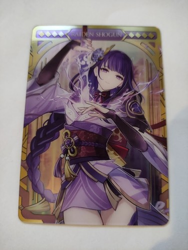 Raiden Shogun Genshin Impact Metal Card Collection 2 Japan Bandai UK ...