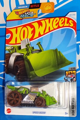 Hot Wheels 2024 HW Metro Series #147 Speed Dozer Mtflk Light Green w ...