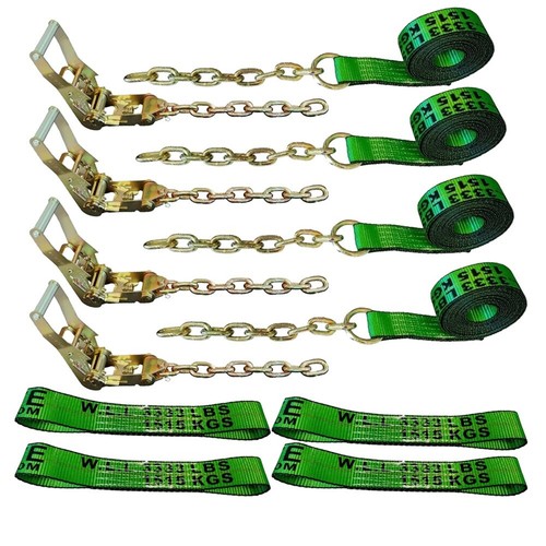 8 Point Tie Down Kit for Roll Back Chain Ends for Car Carrier Tow Truck ...