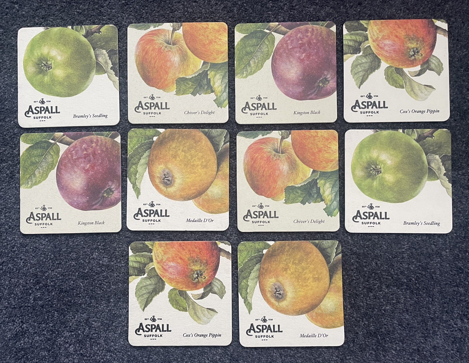 10 x Aspall’s Cider Beer Mats - Home Bar / | Grelly UK