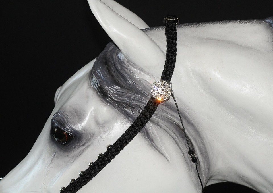 NEW! Hand Braided Arabian Style Show Halter, BLING CONCHOS, Horse Tack ...