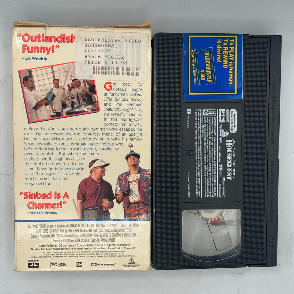 Houseguest (1995), VHS Movie, Hollywood Pics Home Video (1995), Sinbad ...