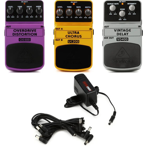 Behringer Alt Rock 3-Pack - Overdrive/Distortion, Chorus, and Delay ...