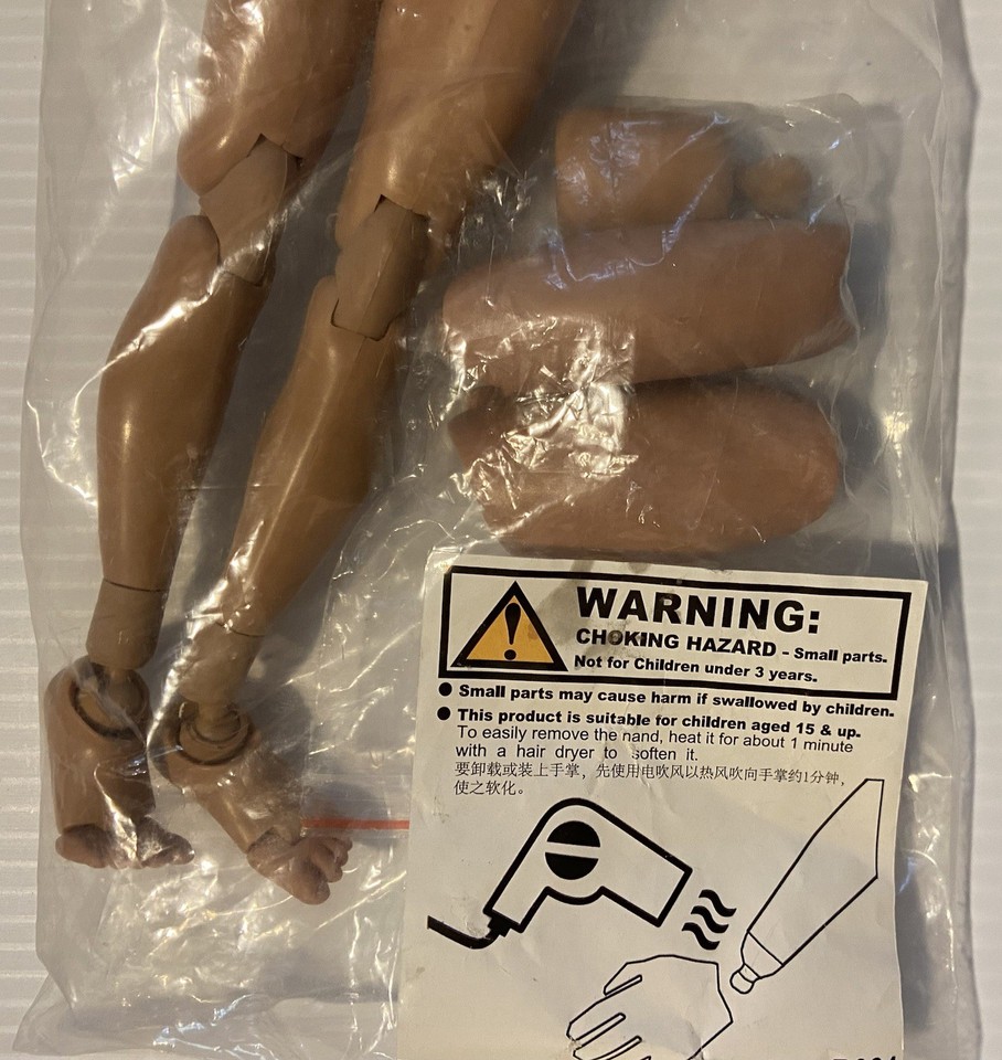 1/6 Scale Male Action Figure Body Model Articulated W/ Extra Parts ...