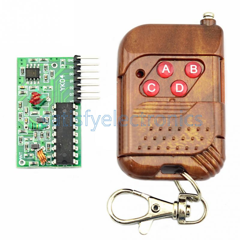 IC 2262/2272 4 CH Key Wireless Remote Control 315MHZ Receiver module F ...
