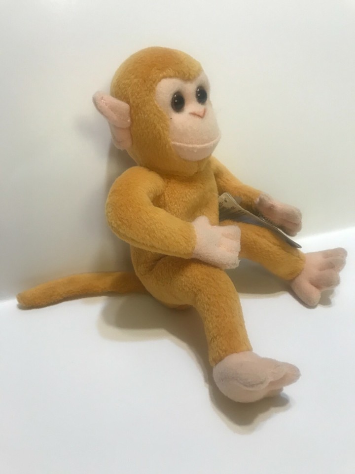 24K BEANIE BOPPERS SEE NO THE MONKEY 1996 PLUSH STUFFED ANIMAL SPECIAL ...