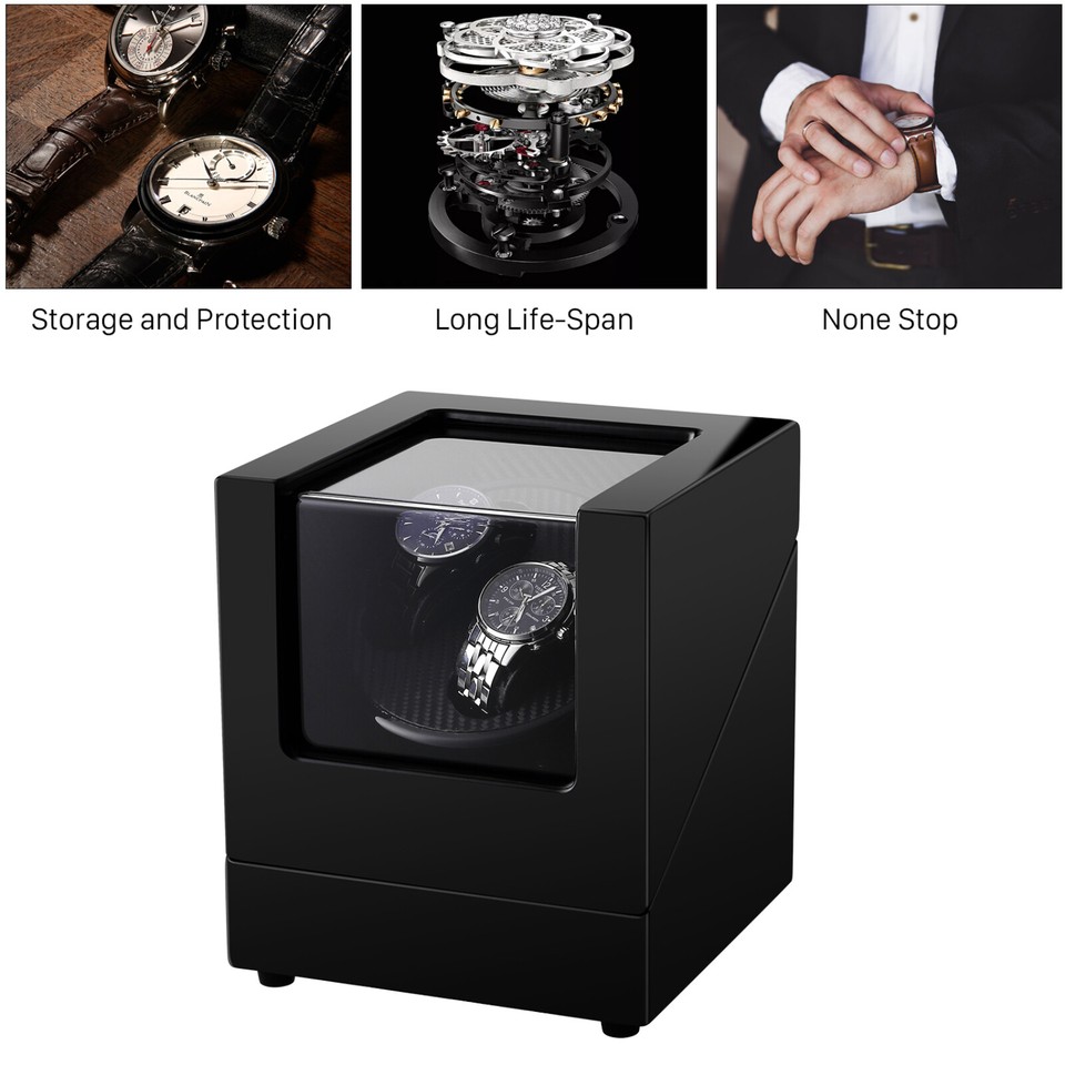 Automatic Rotation Watch Winder Box 5-Levels Storage Display Case Gift ...