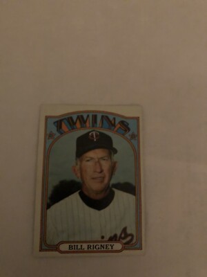 1972 topps baseball card #389 BILL RIGNEY Minnesota Twins | eBay
