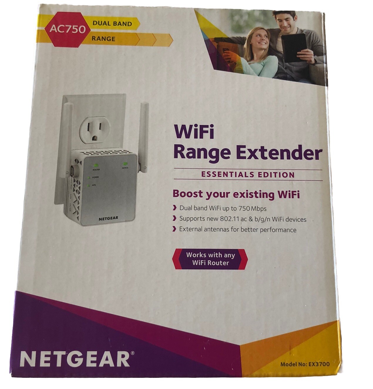 NETGEAR AC750 Wi-Fi Range Extender - EX3700-100NAS for sale online | eBay