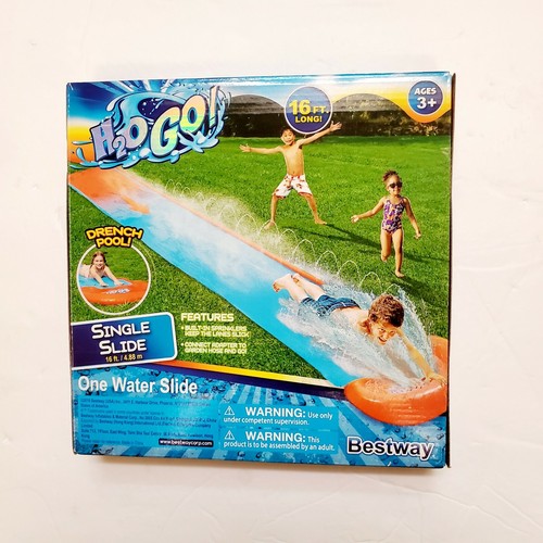 Bestway H2Ogo H20 GO Slip One Single Water Slide for Kids 16 Feet ...