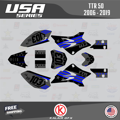 Graphics Kit for Yamaha TTR50 (2006-2023) TTR 50 TTR-50 USA - Blue ...