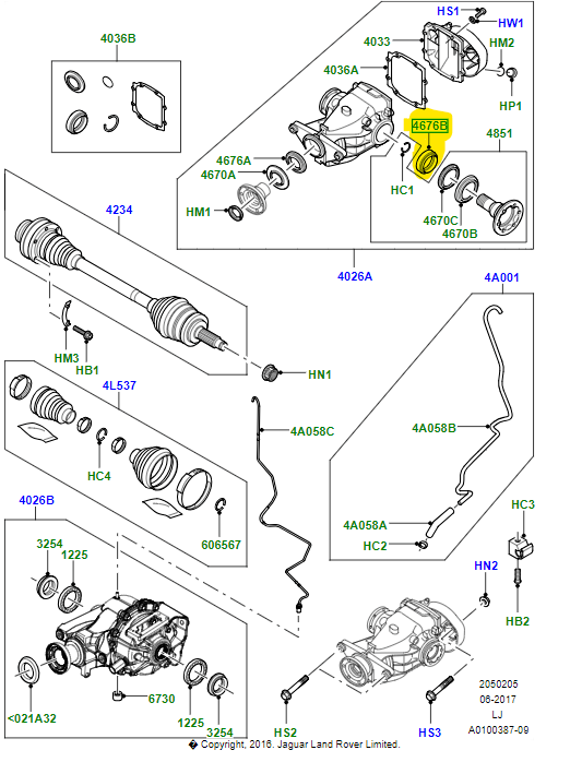 OEM RANGE ROVER L322 REAR DIFF DIFFERENTIAL DRIVESHAFT OIL SEAL ...
