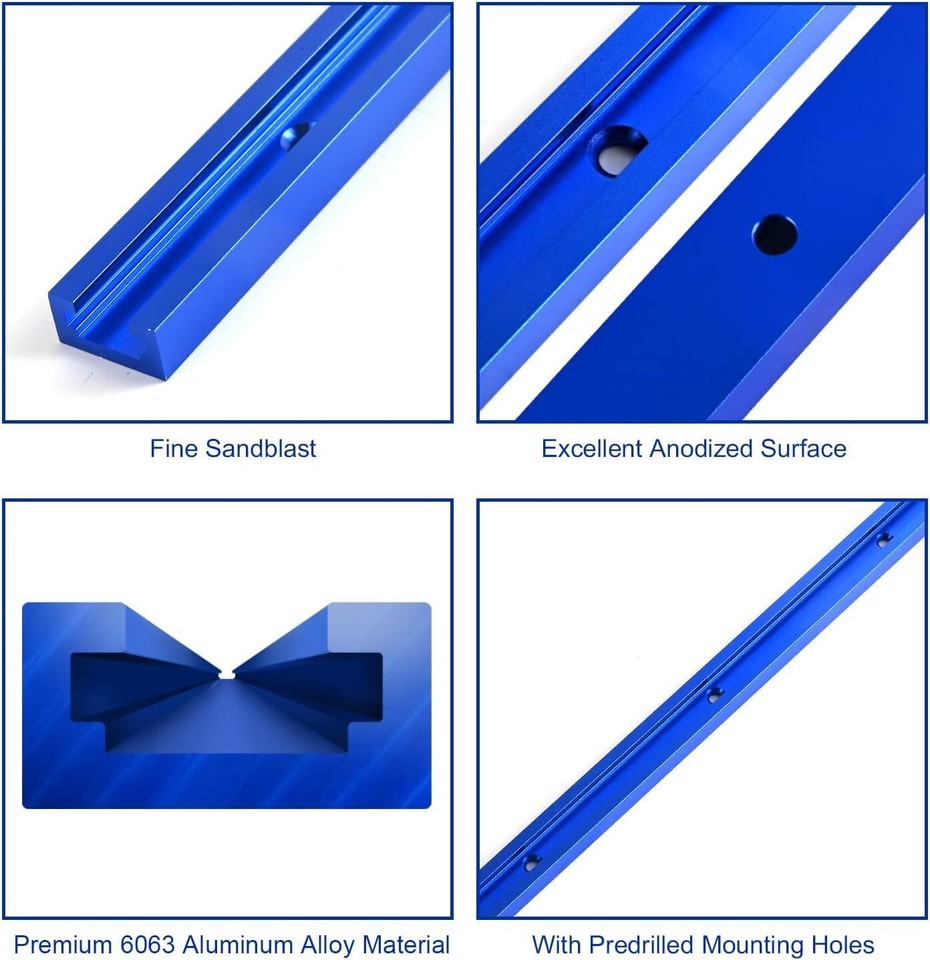 Aluminum Alloy T-Track for Woodworking Workbenches Drill Press Tables ...