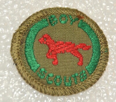 Red Dog Boy Scout Dog Handler Proficiency Award Badge black back Troop ...