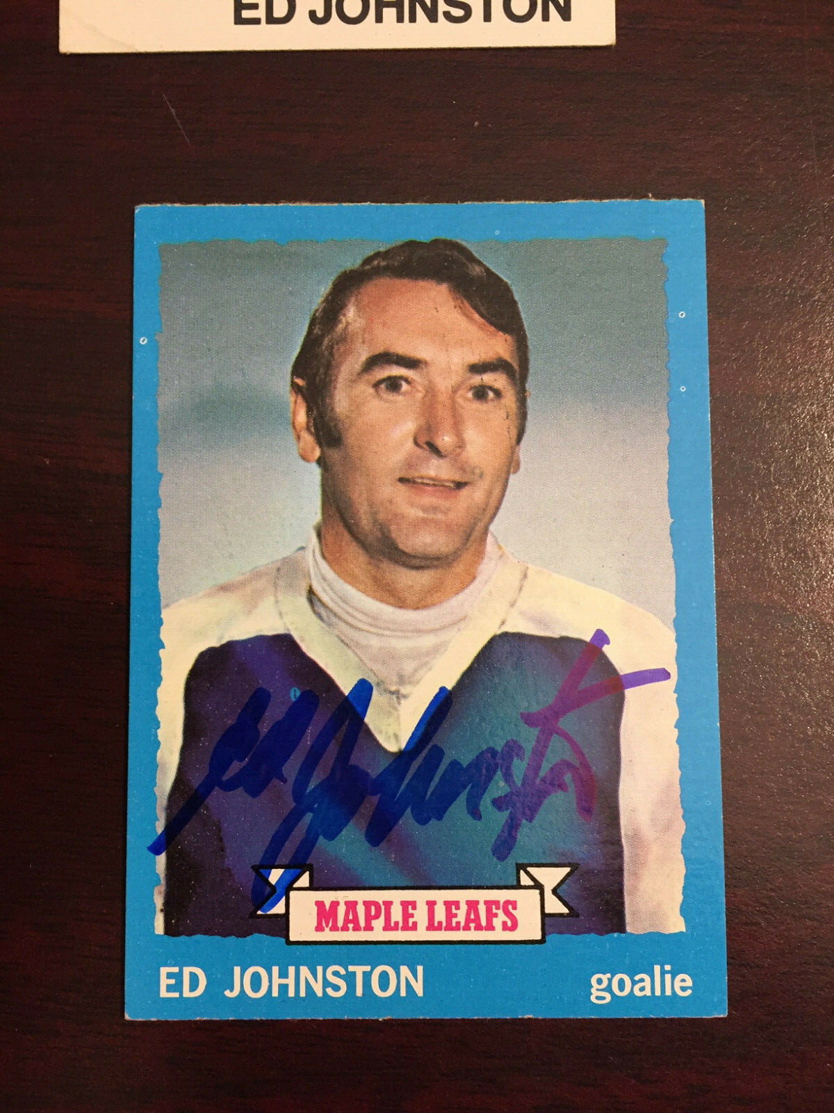 Toronto Maple Leafs Ed Johnston Signed 1973 -74 Topps card | eBay